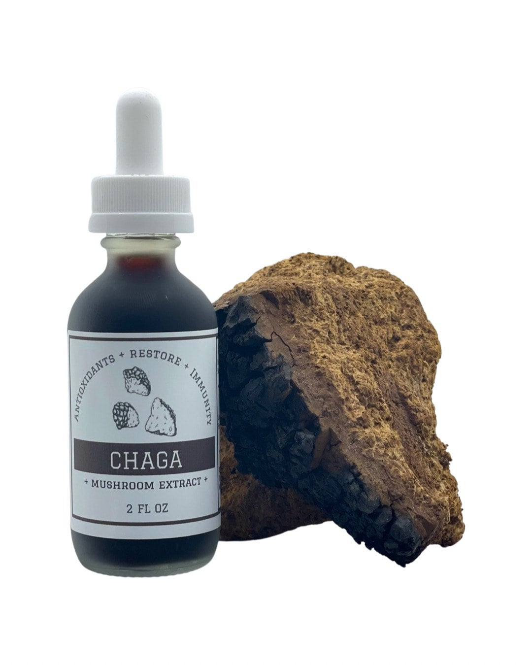 Chaga Tincture -- 2 oz Dual Extract | Vale of Paradise Mushrooms